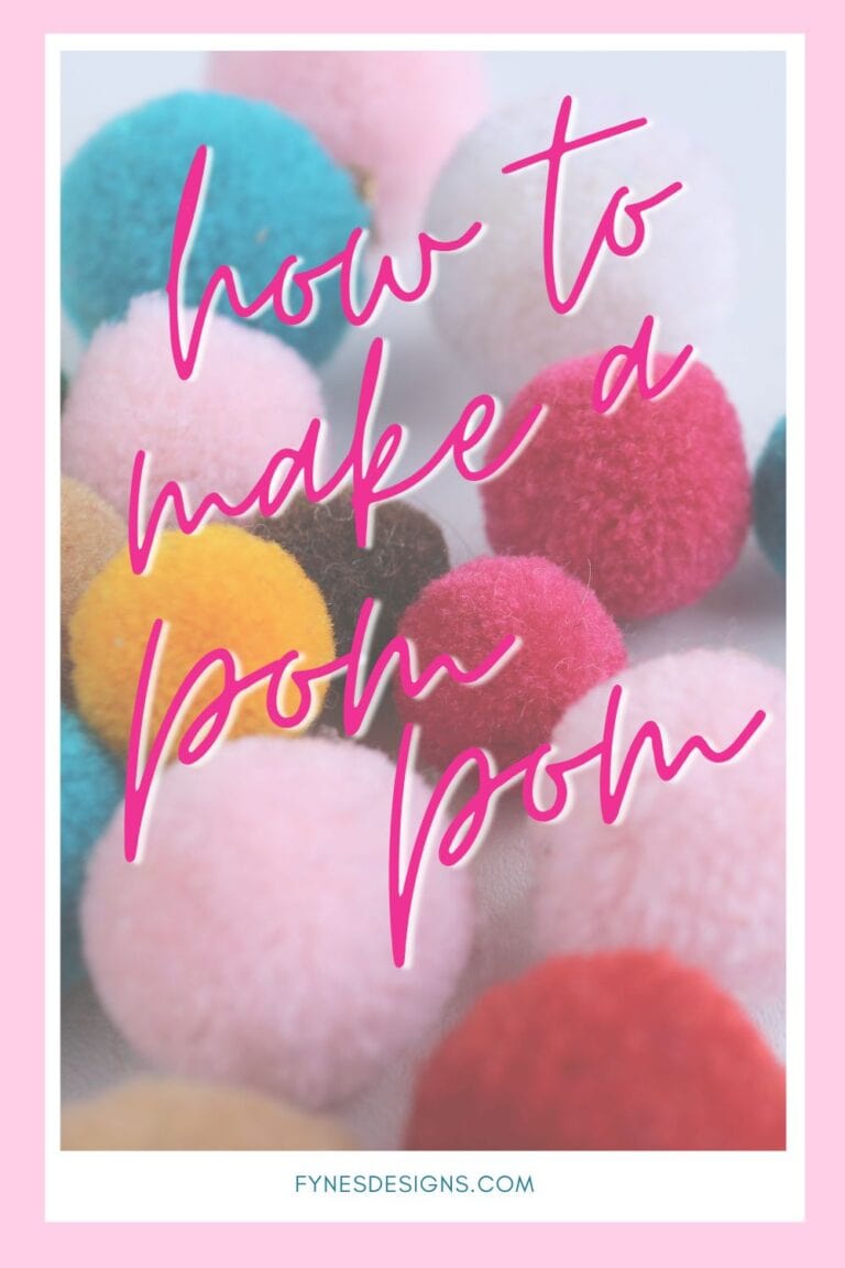 How To Make A Pom Pom With A Cardboard Template | Fynes Designs