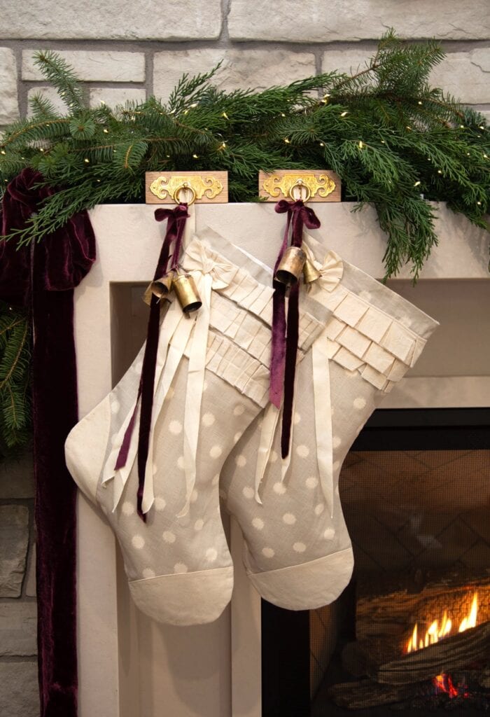 Easy Christmas Stockings Tutorial: Free Printable Template